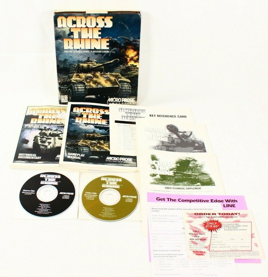 Across The Rhine MicroProse 1995 PC Simulation 1944-1945 Armored Tank ...