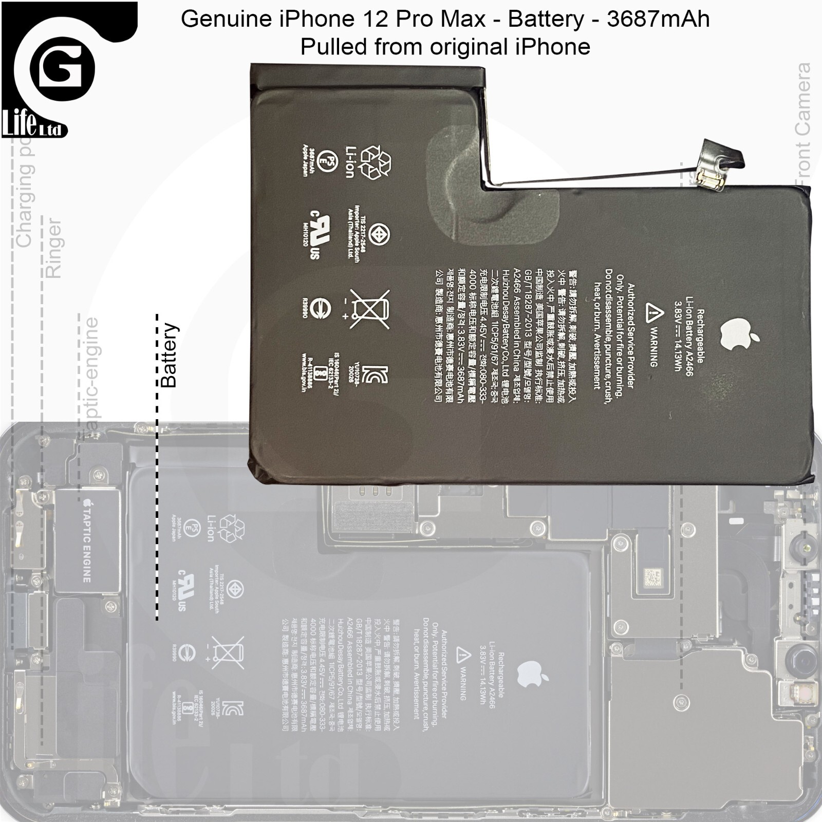 Genuine Original Apple iPhone Batteries over 90% Capacity Used Grade A ...