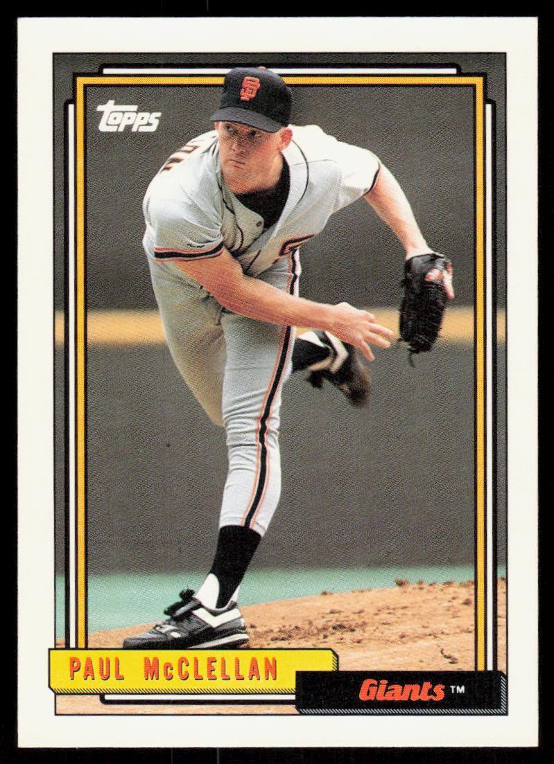 1992 Topps 424 Paul McClellan San Francisco Giants | eBay