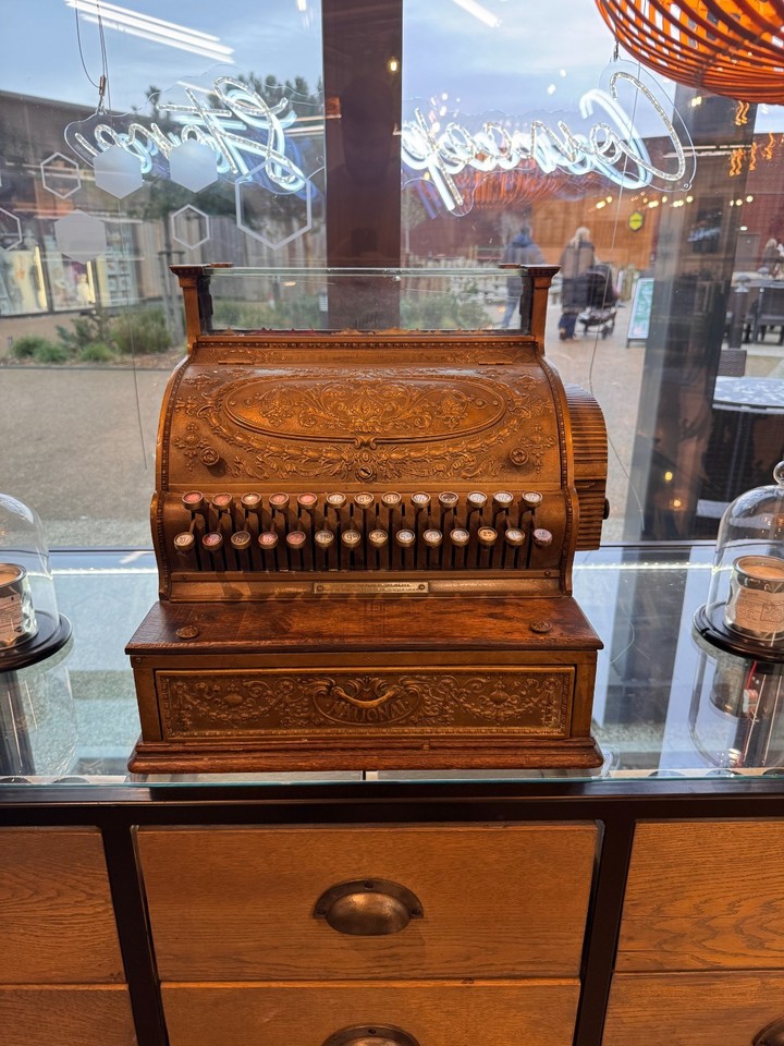 Antique Brass National Cash Register Till Shop Counter Display Money ...