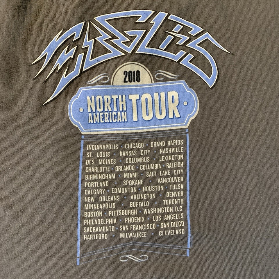 The Eagles 2018 North American Tour Graphic T-Shirt Size M Rock Band ...