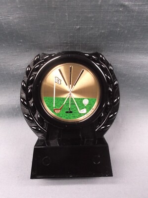 full color enameled GOLF insert trophy black acrylic award crossed ...