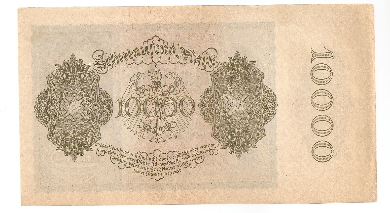 1922 Reichsbanknote 10000 Marks Uncirculated Banknote | eBay