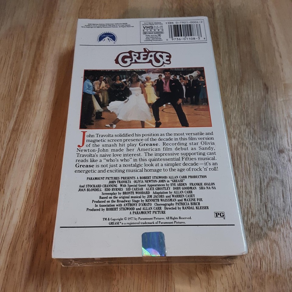Grease VHS VCR Tape Sealed John Travolta | eBay