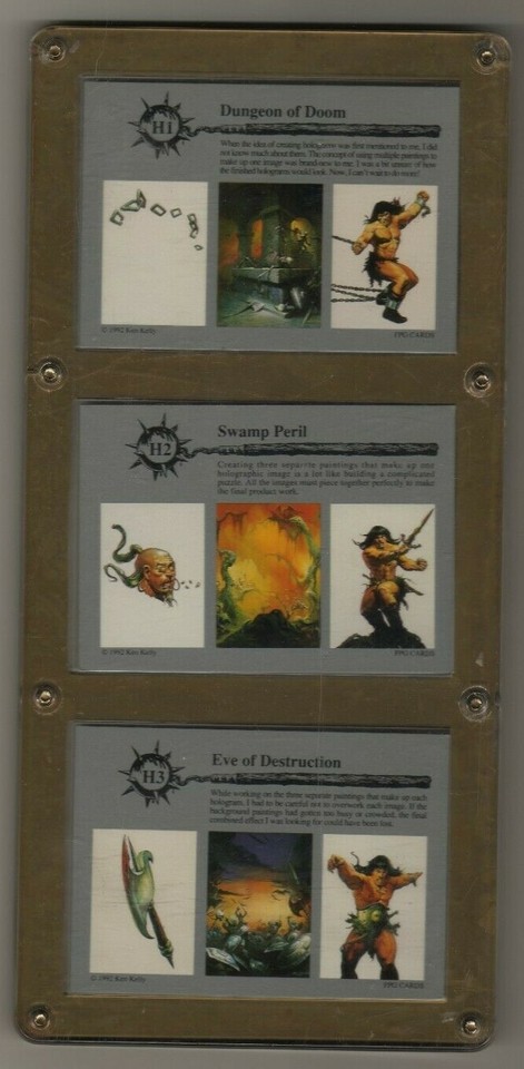 Set of 3 Ken Kelly Collectible Holographic Cards NM ( 1992 Ken Kelly ...