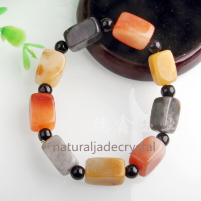 Certified natural Golden silk jade 金丝玉 10*15mm Bead Bracelet 7.5“ | eBay