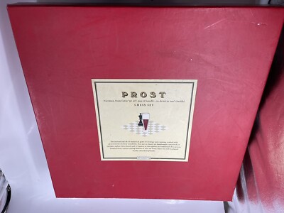 Restoration Hardware PROST Chess Set Glass Board 32 Shot Glasses drink ...