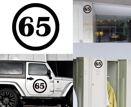 Number 65, Sticker Vinyl Version v1 | eBay UK