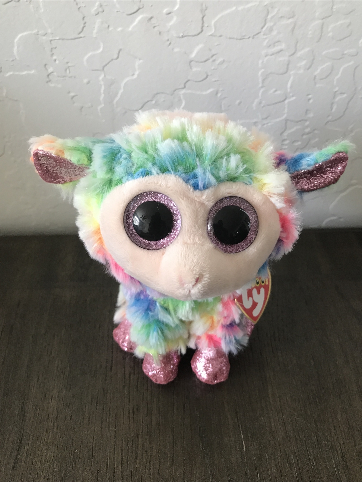 Ty Beanie Boo's - 6'' Daffodil The Rainbow Lamb Stuffed Plush Animals ...