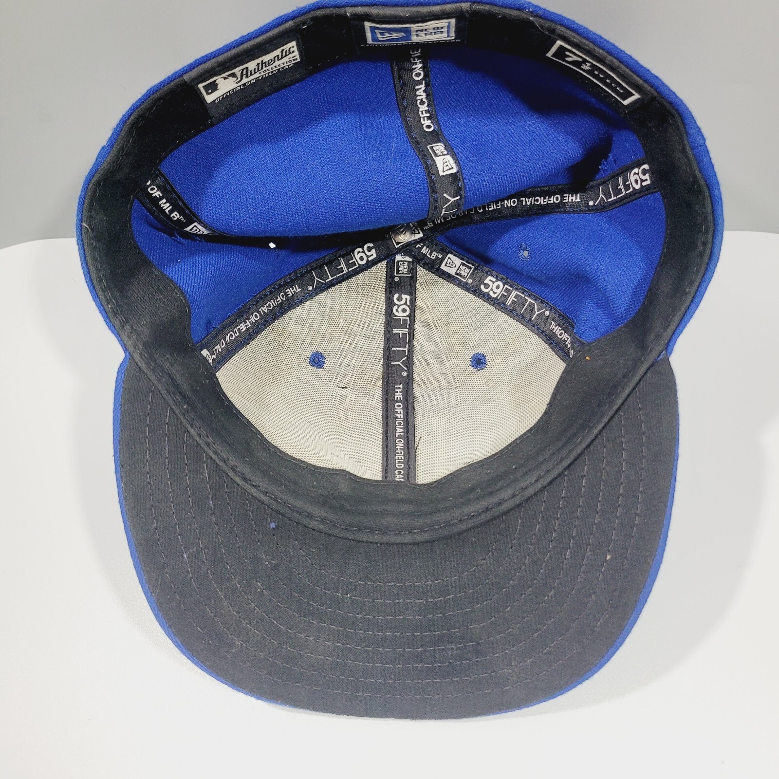 Kansas City Royals Hat Fitted Mens 7 1/2 Blue White Plain Logo MLB ...