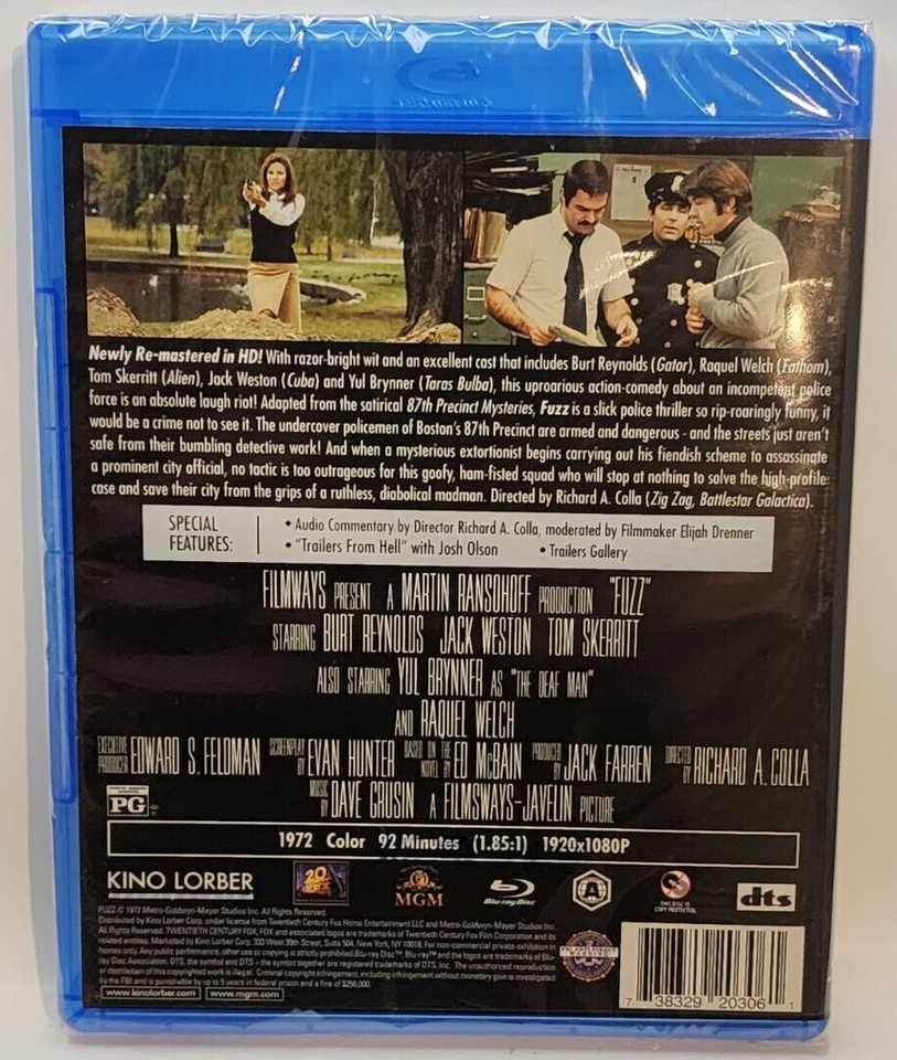 Fuzz (Blu-ray, 1972) Burt Reynolds, Tom Skerritt, Raquel Welch, Jack ...
