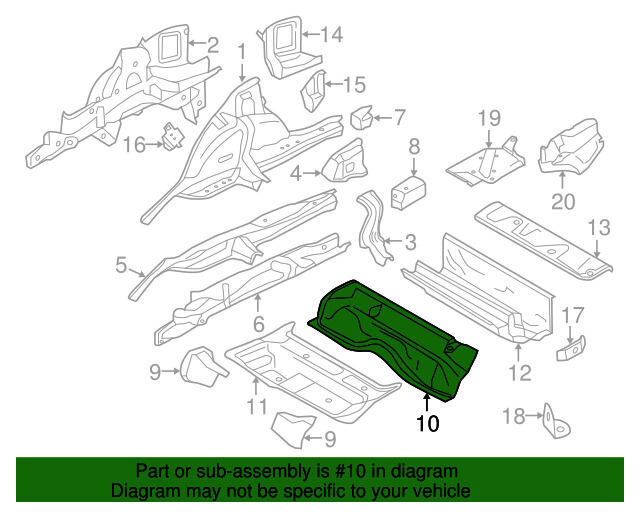 NEW GENUINE BMW 3 4 SERIES BOOT FLOOR CROSS MEMBER 41007297844 | eBay