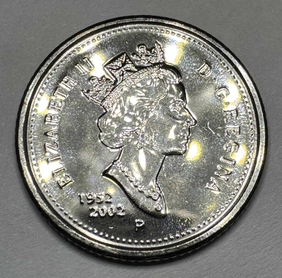 1952-2002-P Canadian Dime from Golden Jubilee Mint Set. Beautiful Coin ...
