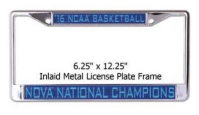 Villanova Wildcats 2016 NCAA Basketball Champions Crome License Plate ...