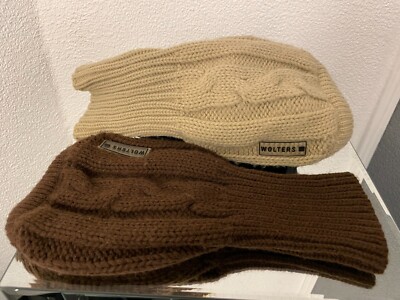 2x Wolters kleine Hunde Welpe Pulli Strick Zopf Pullover Braun Beige 20 cm NEU | eBay.de