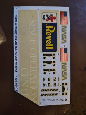 1/144 Revell NASA Space Operations Centre Kit Decals [part used] | eBay UK