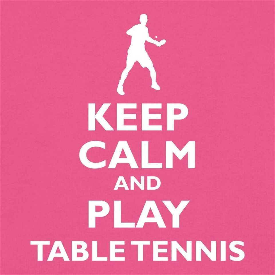 Keep Calm And Jeu Table Tennis - Coussin - Lecteur Ping Pong Tt Amour ...