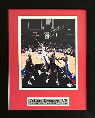 Allen Iverson autographed signed 8x10 framed NBA Philadelphia 76ers COA ...