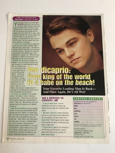 Leonardo DiCaprio Vintage Magazine article And Contest | eBay