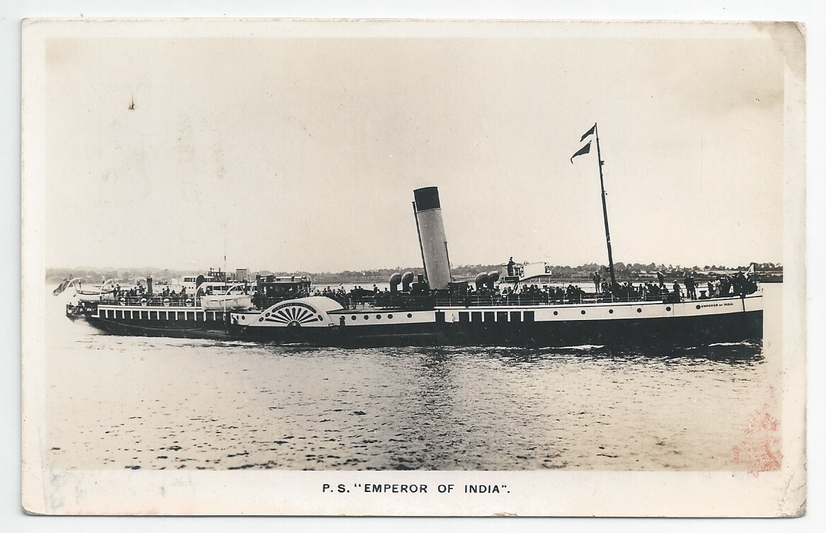 Cosens & Co EMPEROR OF INDIA Paddle Steamer RP PC 1938 Empire ...