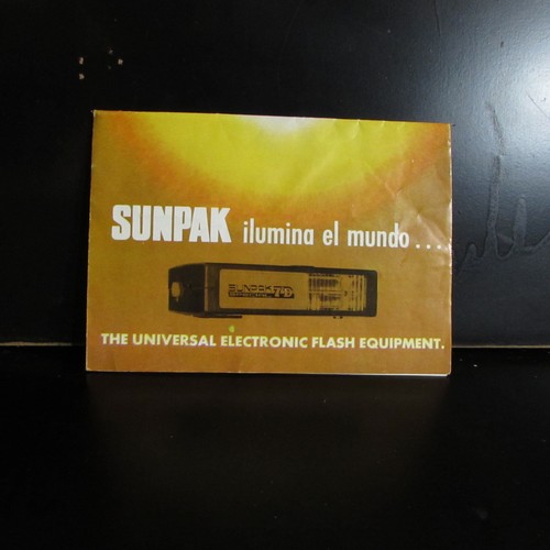 Sunpak Electronic Flash Equipment Guide List for 7S 7D 107 Flashes ...