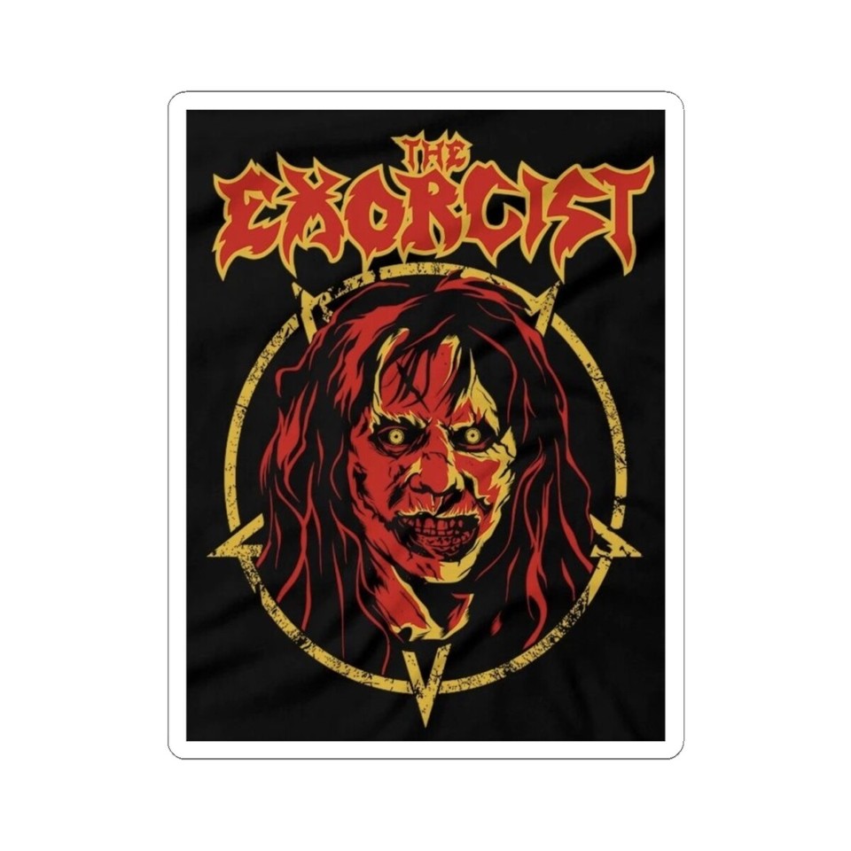 The Exorcist Horror Movie Cinema Stickers Scary illustration Design ...