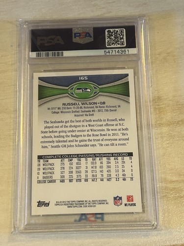 2012 TOPPS #165 RUSSELL WILSON RC PASSING STANDS VISIBLE PSA 10 Sh | eBay