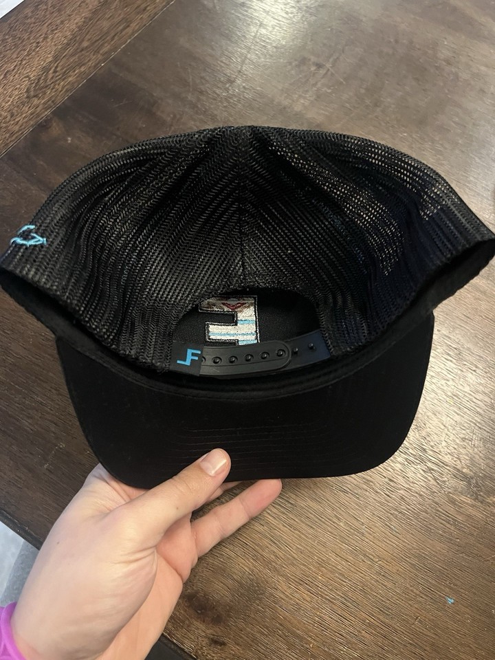 Lane Frost Aztec LF Logo Black Hat Cap Signature Round Up Bronc Trucker ...