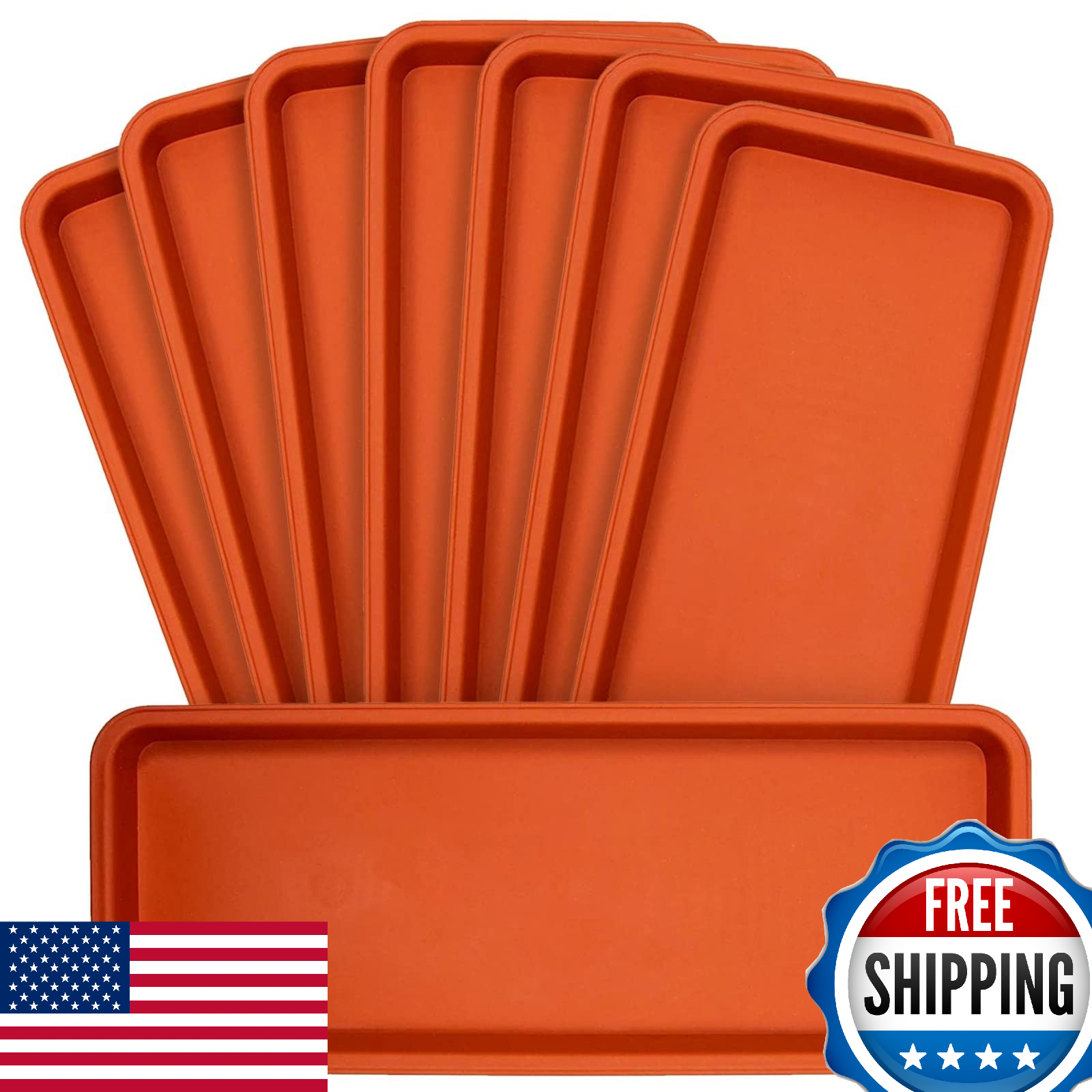 Maplefield 8 Pack Large Plastic Plant Drip Trays for Watering ...