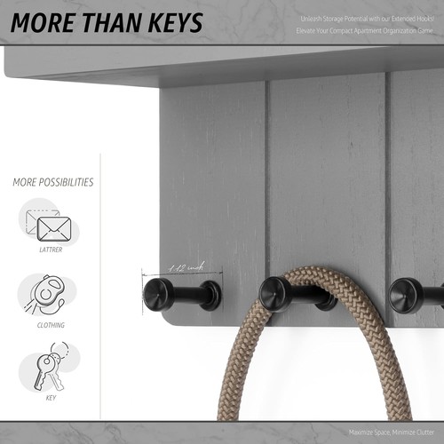 Rebee Vision Small Key Holder Wall Mount - Decorative 8 Inch, C - Gray ...