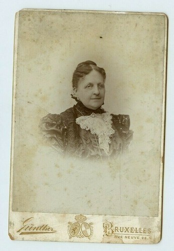Vintage Cabinet Card Unknown Belgian Society Matron Fashion Costume | eBay