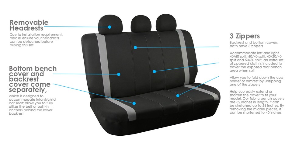 3 Row Car Seat Cover Set For SUV Minivan Red - 7 Seater | eBay