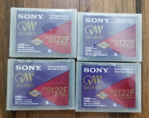 LOT of 4 - SONY QW QIC-WIDE - QW5122F Mini Data Cartridge - NEW!!! FREE ...