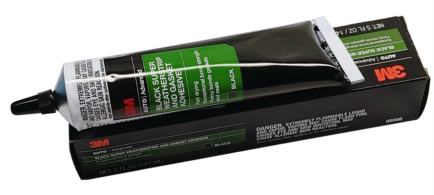 3M 08008 Black Weatherstrip and Gasket Adhesive 5oz Auto Glass Repair ...