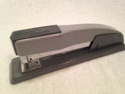 Vintage 1960's Swingline Stapler, metal Gray 7-1/2" long. Made in USA ...