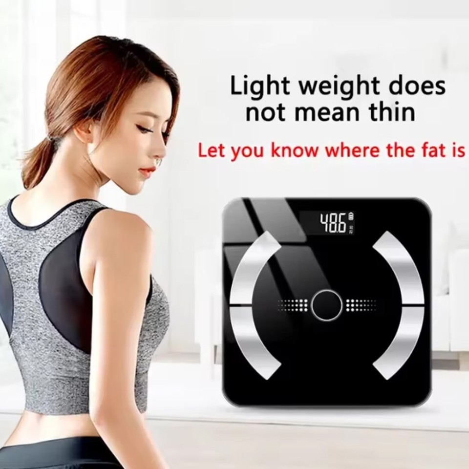 Weighing Scales180KG Digital Bathroom LCD Display Home Body Fat BMI ...
