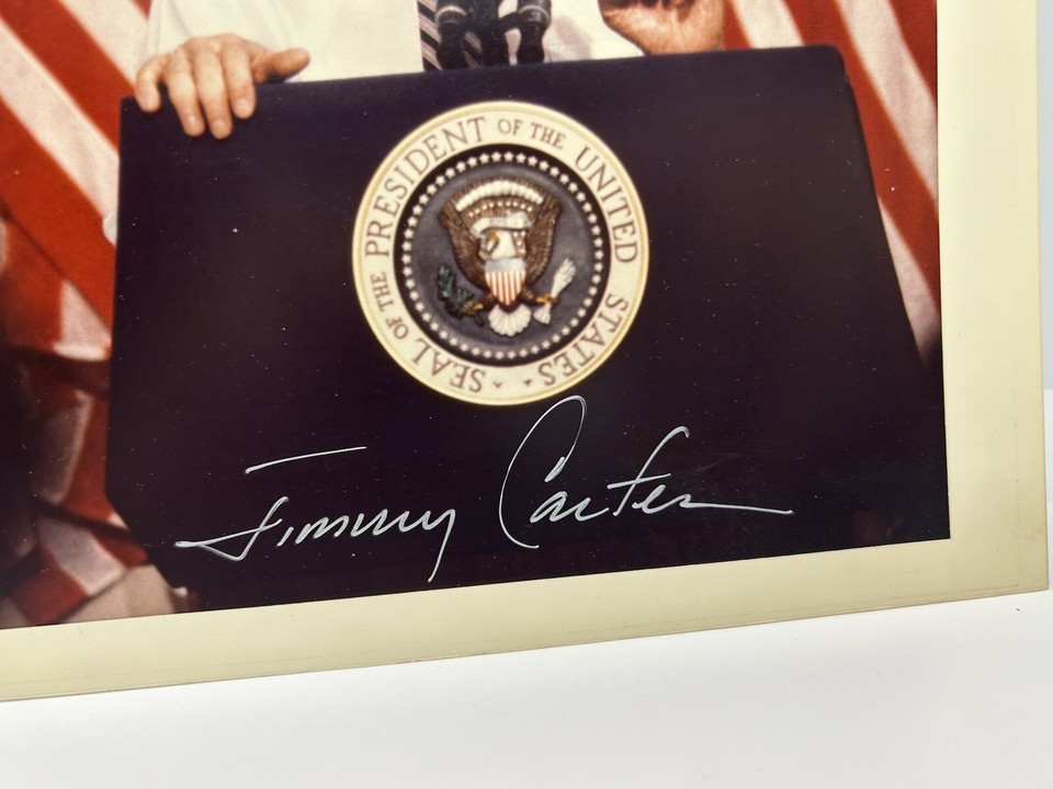 Jimmy Carter Signed 8x10 Photo POTUS Seal Autographed White House Full ...