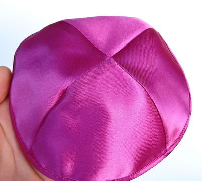 New PINK Satin Jewish KIPPAH Yarmulka Kippa Kipa Yamaka Women Girls ...