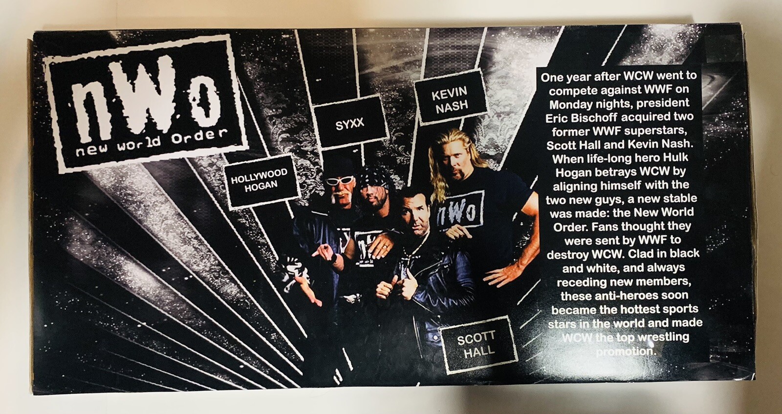 WWE Mattel Custom NWO Figure Set of 4 w/ Custom Packaging - Hogan Nash ...