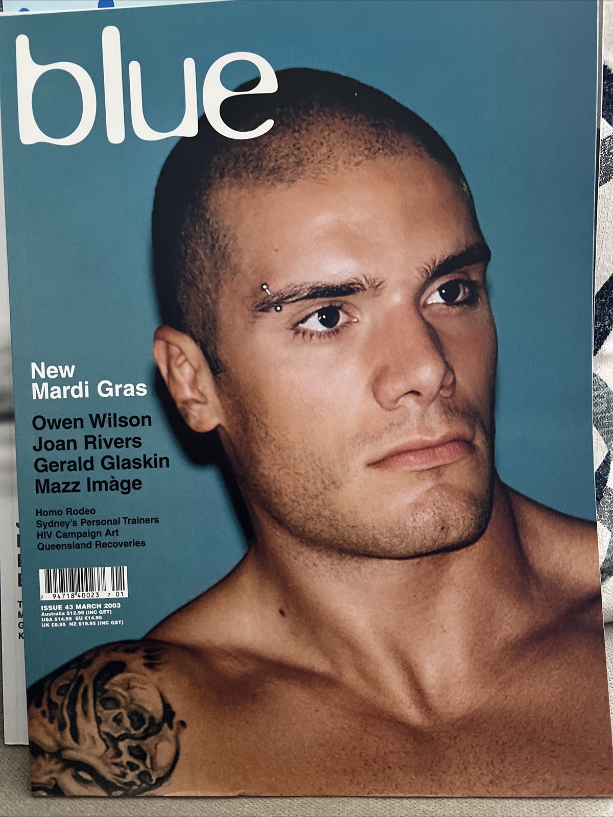 (NOT ONLY) BLUE #43 - MARCH 2003 - GAY INT MAG AUS - JOAN RIVERS, OWEN ...