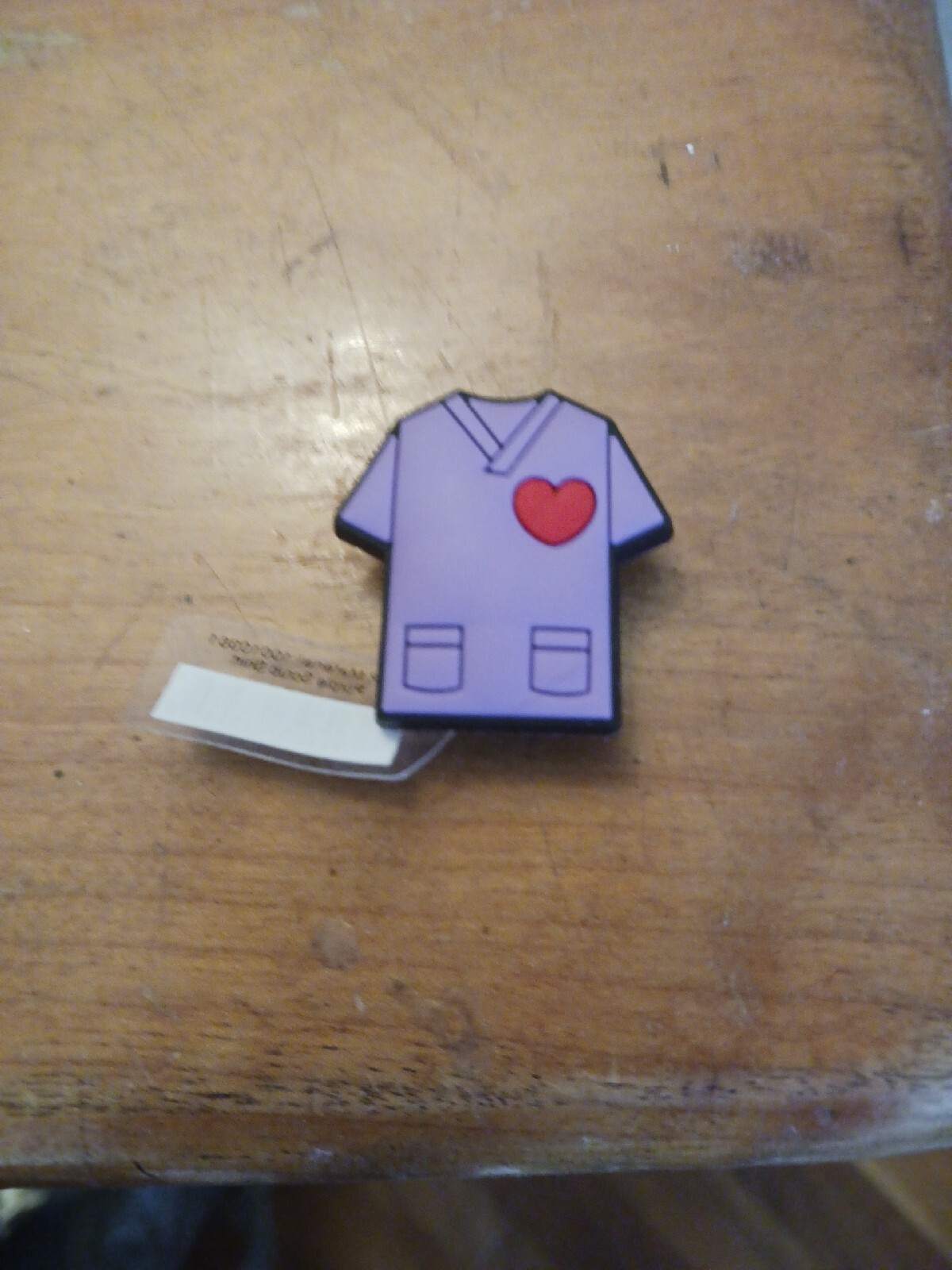 CROCK JIBBITZ SHOE CHARM NURSING SCRUBS PURPLE WITH HEART | eBay