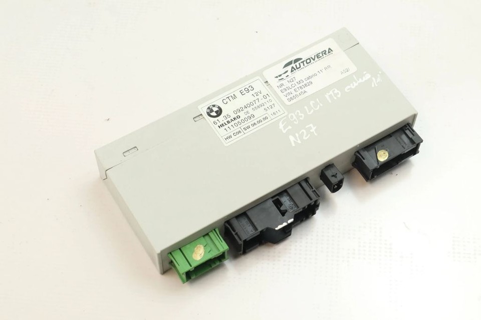 BMW E93 CONVERTIBLE FOLDING ROOF CONTROL CTM MODULE 9240077 | eBay UK