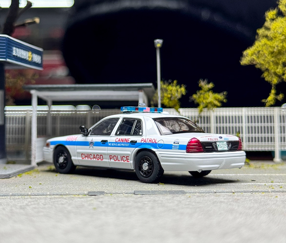 AL Rollin 1:64 Chicago Police Canine CV CROWN VICTORIA Model Diecast ...