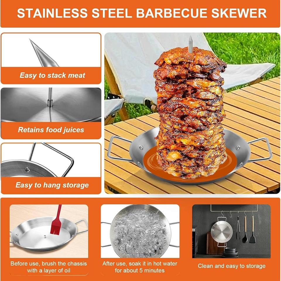 Skewer for Grill, Stainless Steel Vertical Skewer, Brazilian Vertical ...