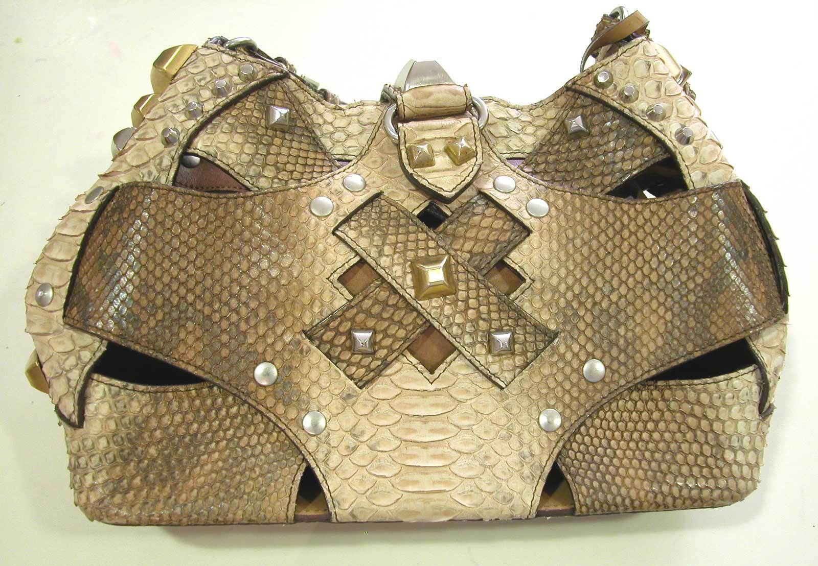 PRADA - RARE VINTAGE OUTSTANDING STUNNING SNAKESKIN WOMEN'S HANDBAG | eBay