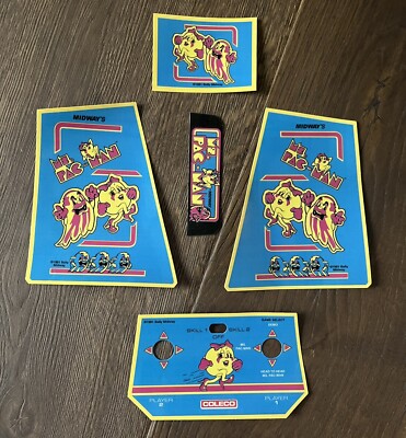 Pre-cut Decals for Vintage Coleco Tabletop Mini - Arcade - Ms. Pac-Man ...