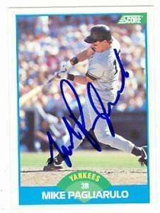 Mike Pagliarulo autographed baseball card (New York Yankees) 1989 Score ...