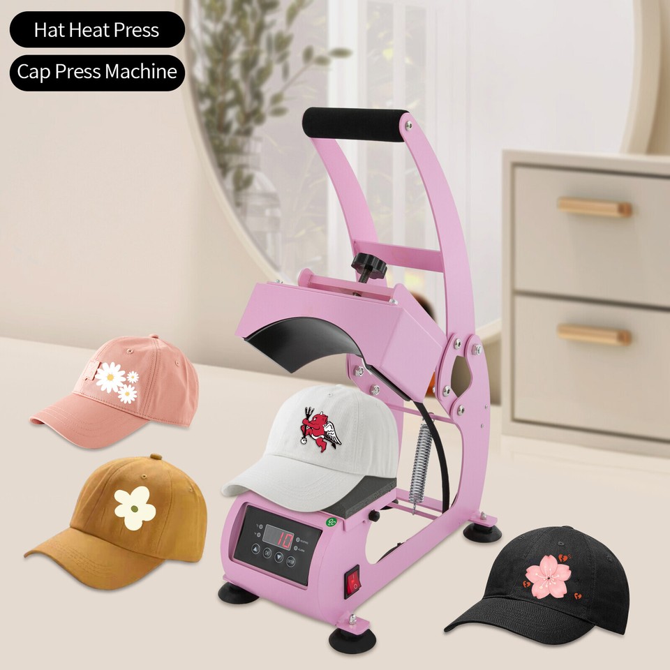 500W Hat Heat Press Machine Temperature Control Heating Plate Cap Press ...