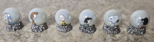 Unique Peanuts Comic Character 1 Inch Marbles (6) Linus Charlie Brown ...