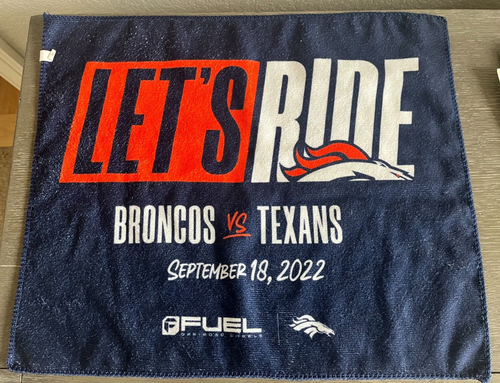 Denver Broncos vs Texans 2022 Let's Ride Rally Towel Game Day Giveaway ...